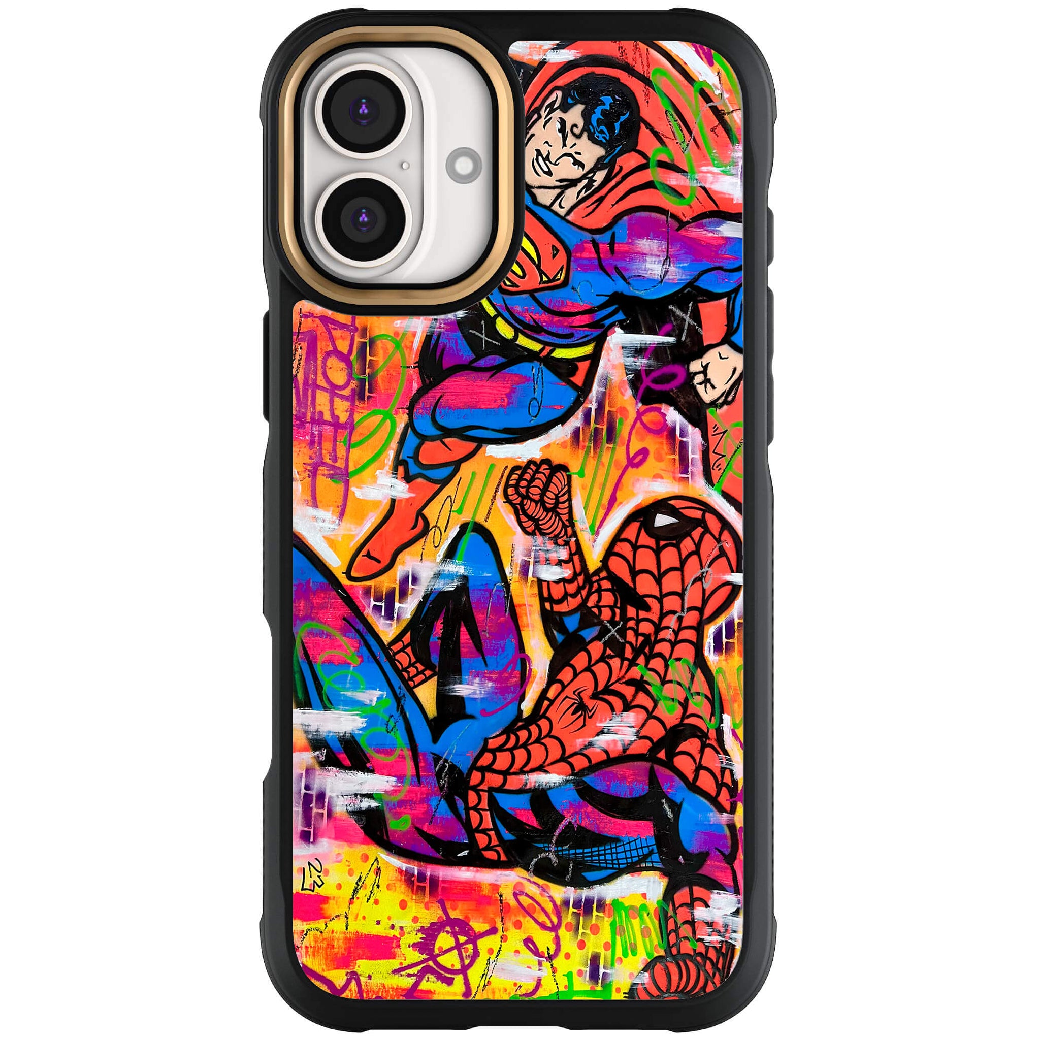 Spiderman vs Superman - Spraypaint — COVERT Collab Artwork Case — GHOSTEK